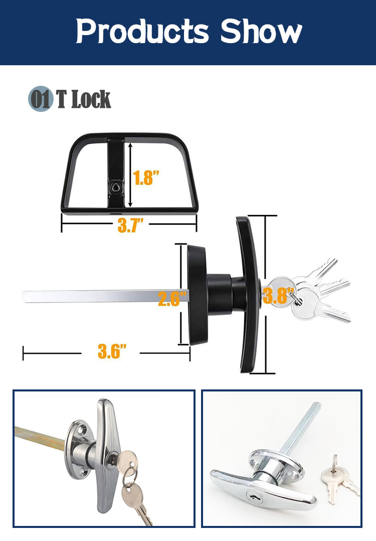 New Garage Door Heavy Duty Side Lock Roller Garage Door Security T Bar ...