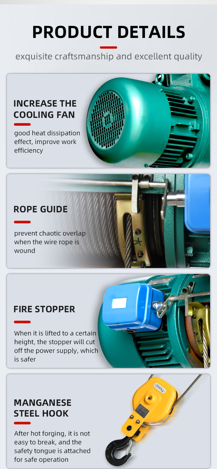 Buy China Wholesale Hot Sale 3 Phase Motor 5 Ton 6m Cd1/md1 Wire Rope ...