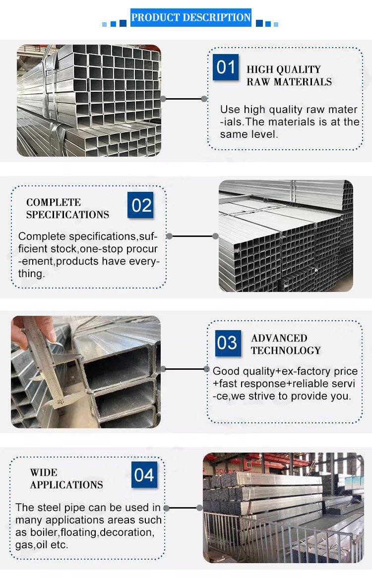 Galvanized Steel Tube/hot Dipped Galvanized Square Steel Pipe/gi Pipe ...