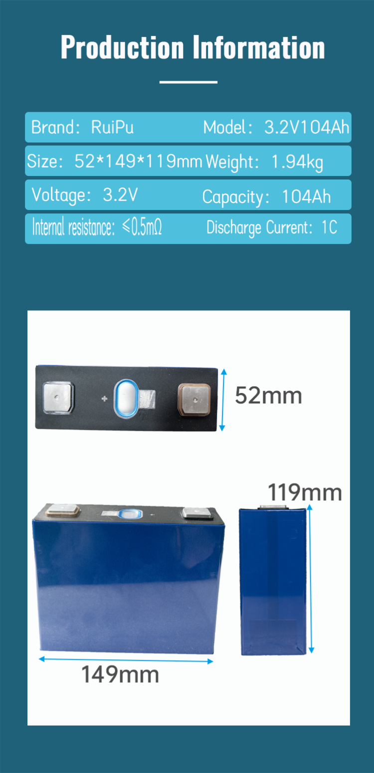 Rept Solar Prismatic Lifepo4 Lithium Ion Battery Cells 3.2v 100ah 150ah ...
