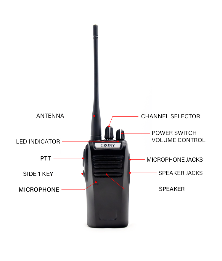 Crony Two Way Radio 5 Watt Cb Vhf Marine 8km Walkie Talkie Cy-810 - Buy ...