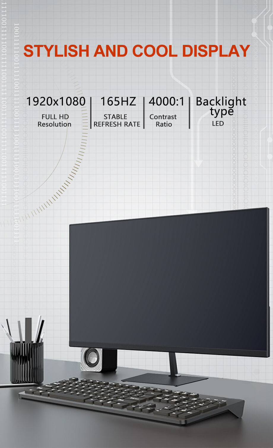 Wholesale Price Factory Price 165 Hz Pc Monitor Portable 27 Inch Monitor Fhd 1920x1080 Gaming Pc ...