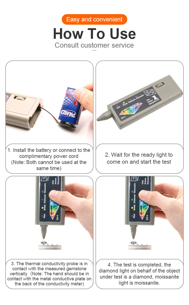 Diamond Tester Pen Jewelry Testing Tool Selector Diamond Moissanite ...