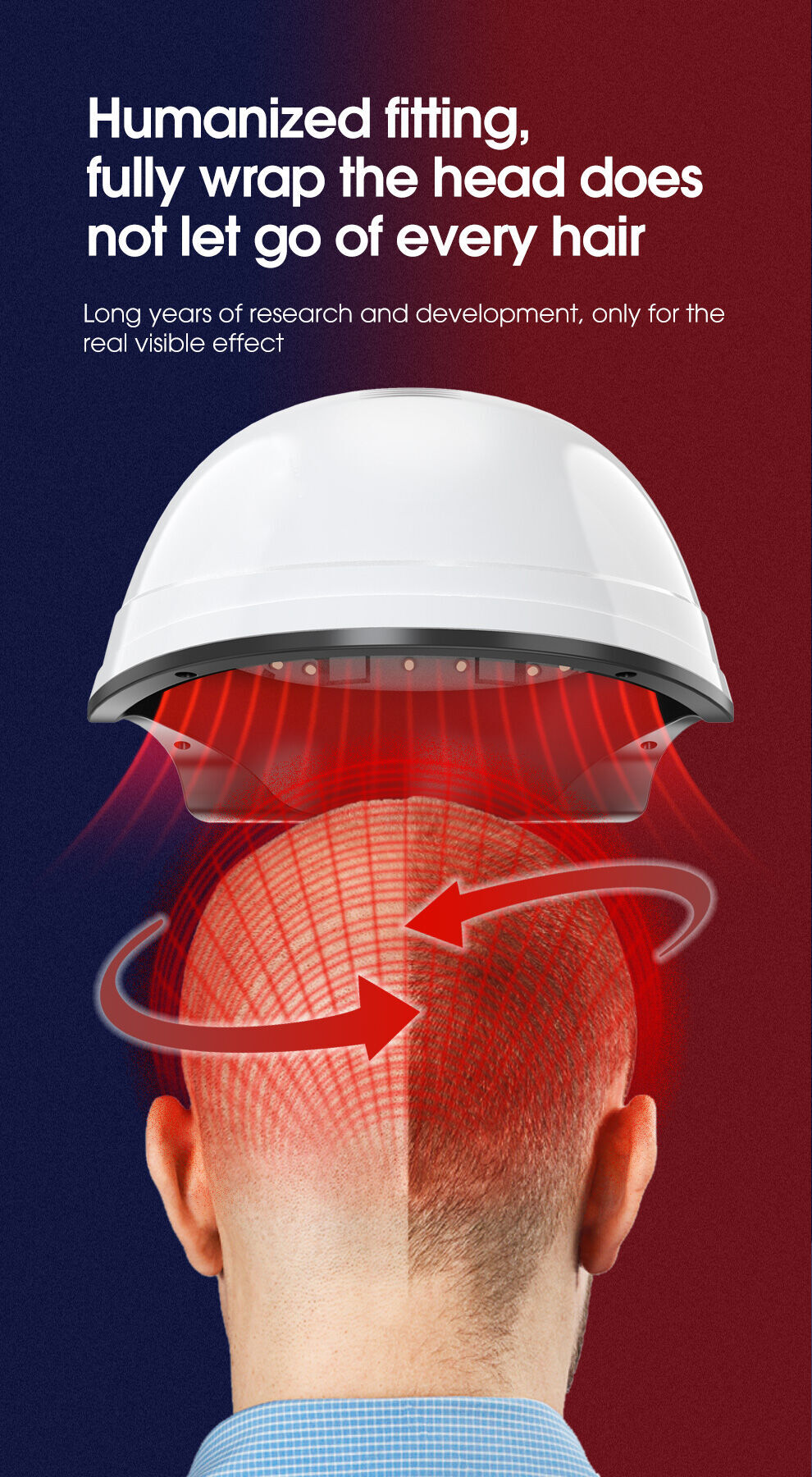 Laser Led Light Therapy Hair Growth / Laser Hair Regrowth Helmet ...