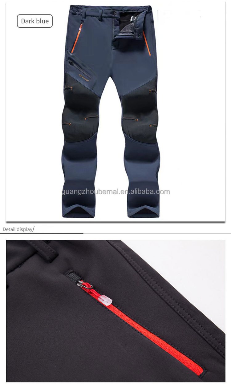 Men's Women's Thermal Softshell Hiking Pants Windproof Polor Fleece ...