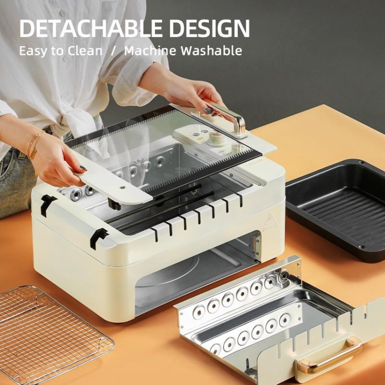 3 In 1 Electric Bbq Kebab Grill Household Automatic Rotating Skewers ...