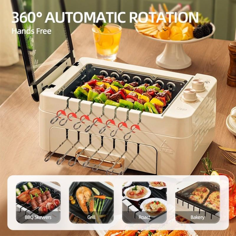 3 In 1 Electric Bbq Kebab Grill Household Automatic Rotating Skewers ...