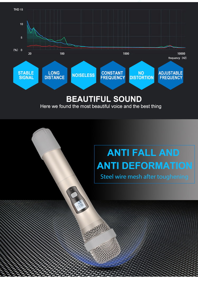 Hot Sale Cheap Price Uhf Auto Tune Wireless Microphone System Wireless ...