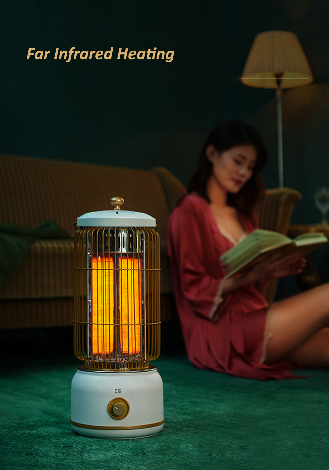 Cs 800w Far Infrared Birdcage Shaped Retro Lantern Design 180° Heating ...