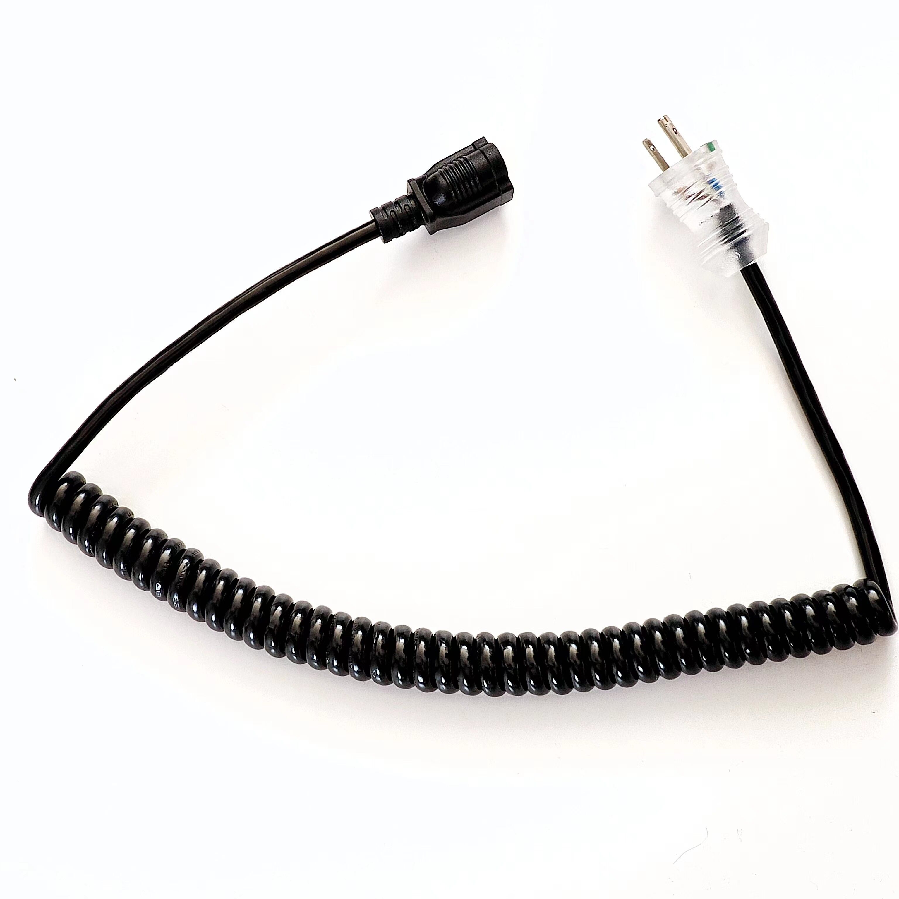 Buy Wholesale China Medical Spring Power Cord With Male And Female Plug ...