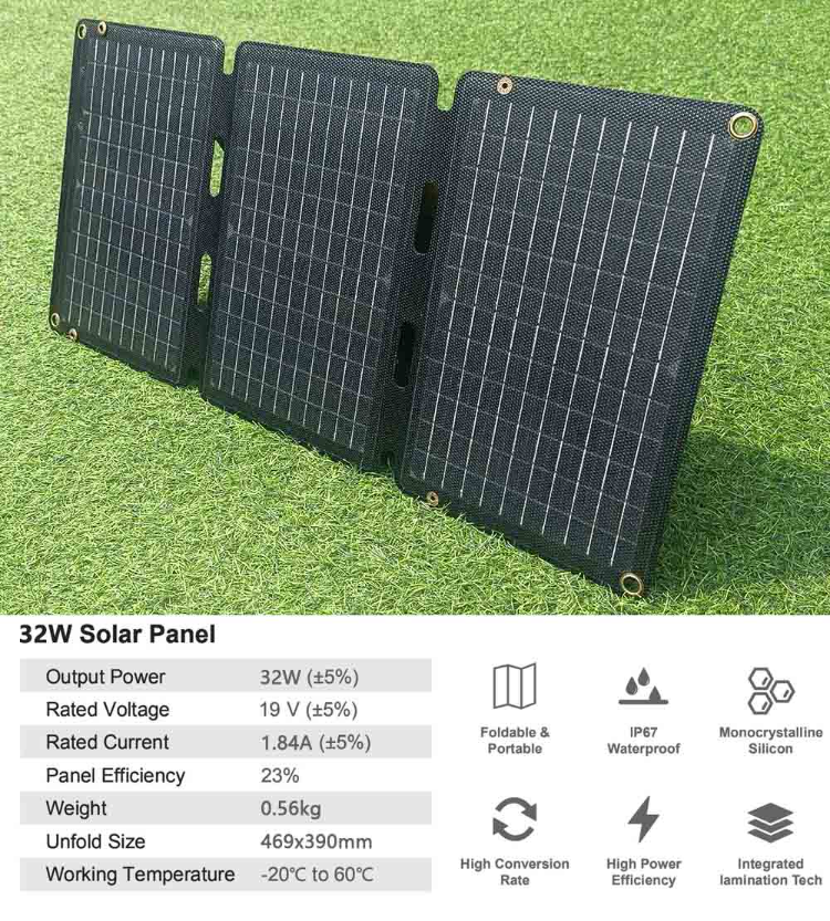Buy China Wholesale Light Weight 32w Sunpower Foldable Solar Panel ...