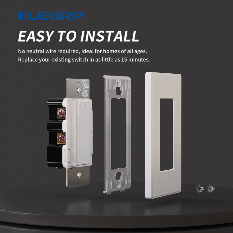 Led Cfl Bulbs Single Pole/3-way Slide In-wall Dimmer Switch Rocker ...