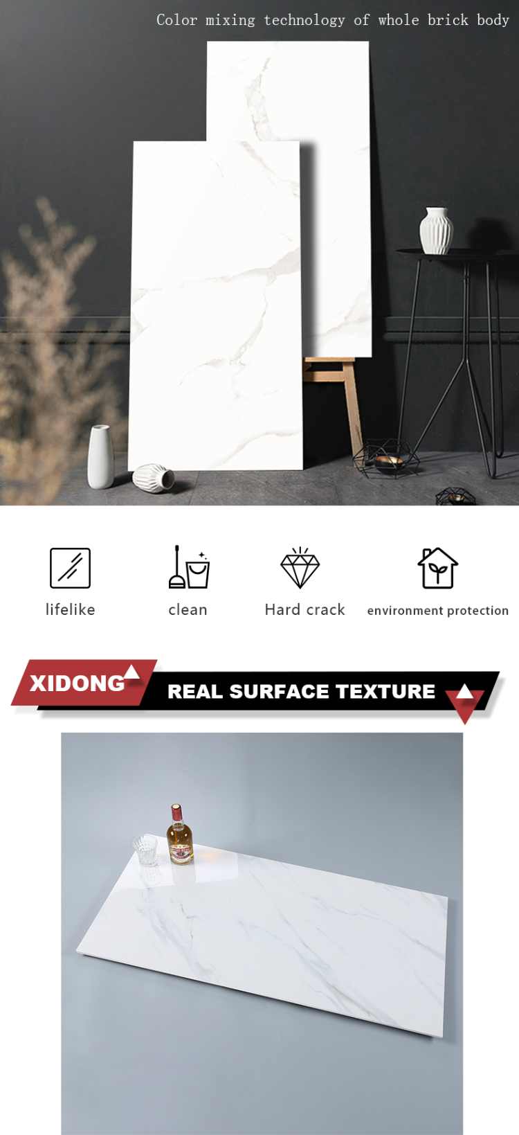 Natural Stone Look Full Polished Glazed Marble Slab Big Porcelanato ...