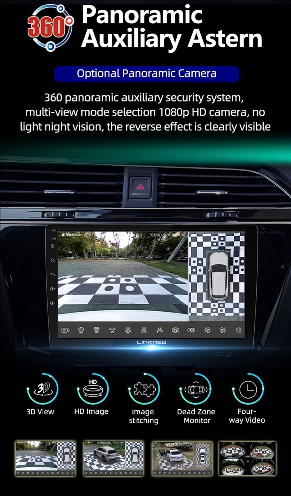 Universal 3d 360 2 Din Android Car Video Qcm6125 Head Unit Device Dts ...