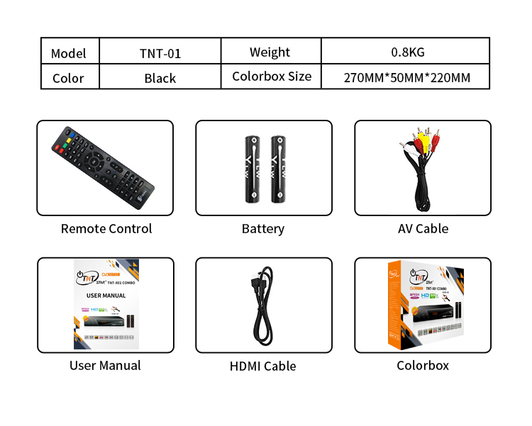 Tntstar Tnt-x01 New Analog To Digital Set Top Box Converter Dvb-t2 ...