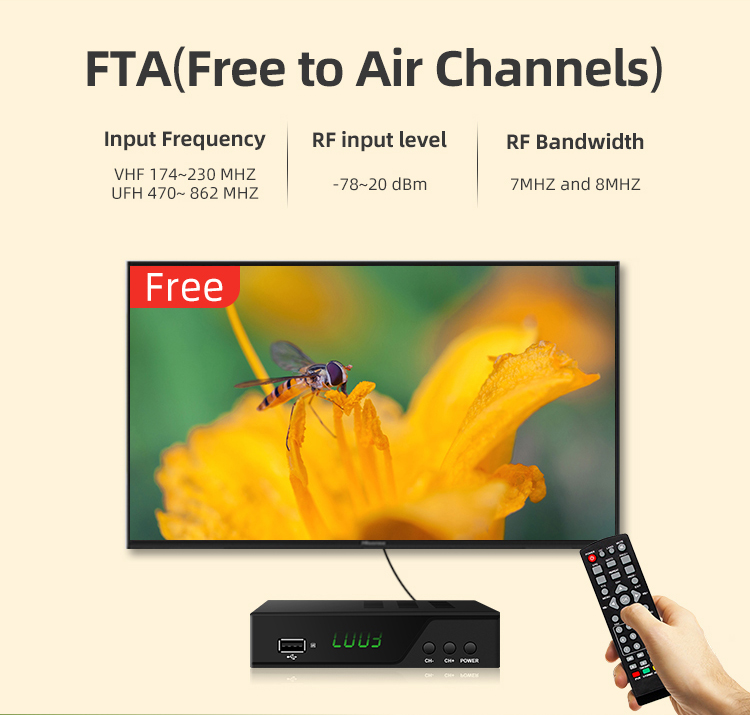 Buy Standard Quality Wholesale Dvb T2 H265 Digital Tv Receiver Gx6702s5 Hevc Tv Decoder Fta Free ...