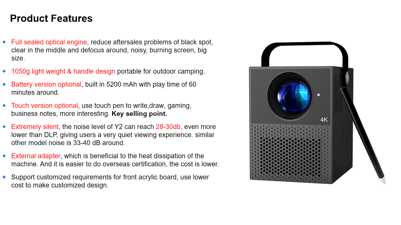 Wejoy Y2 1080p Lcd Projector Android Mini Portable Smart Projector Home ...