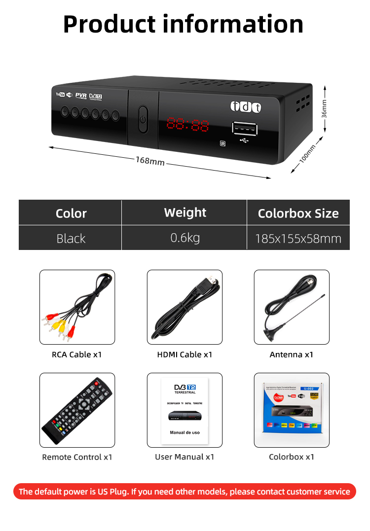 Shenzhen Junuo Smart Digital Tv Receiver Dvb-t2 Fta 1080p Decoder Tuner ...
