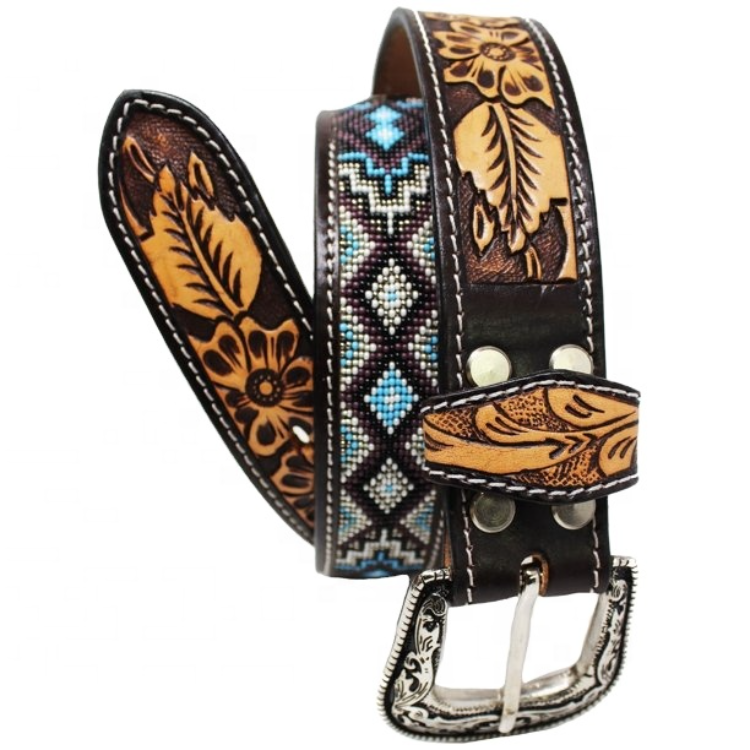 Saman Exports Full Grain Personalize Custom Made Western Cowboy Leather ...