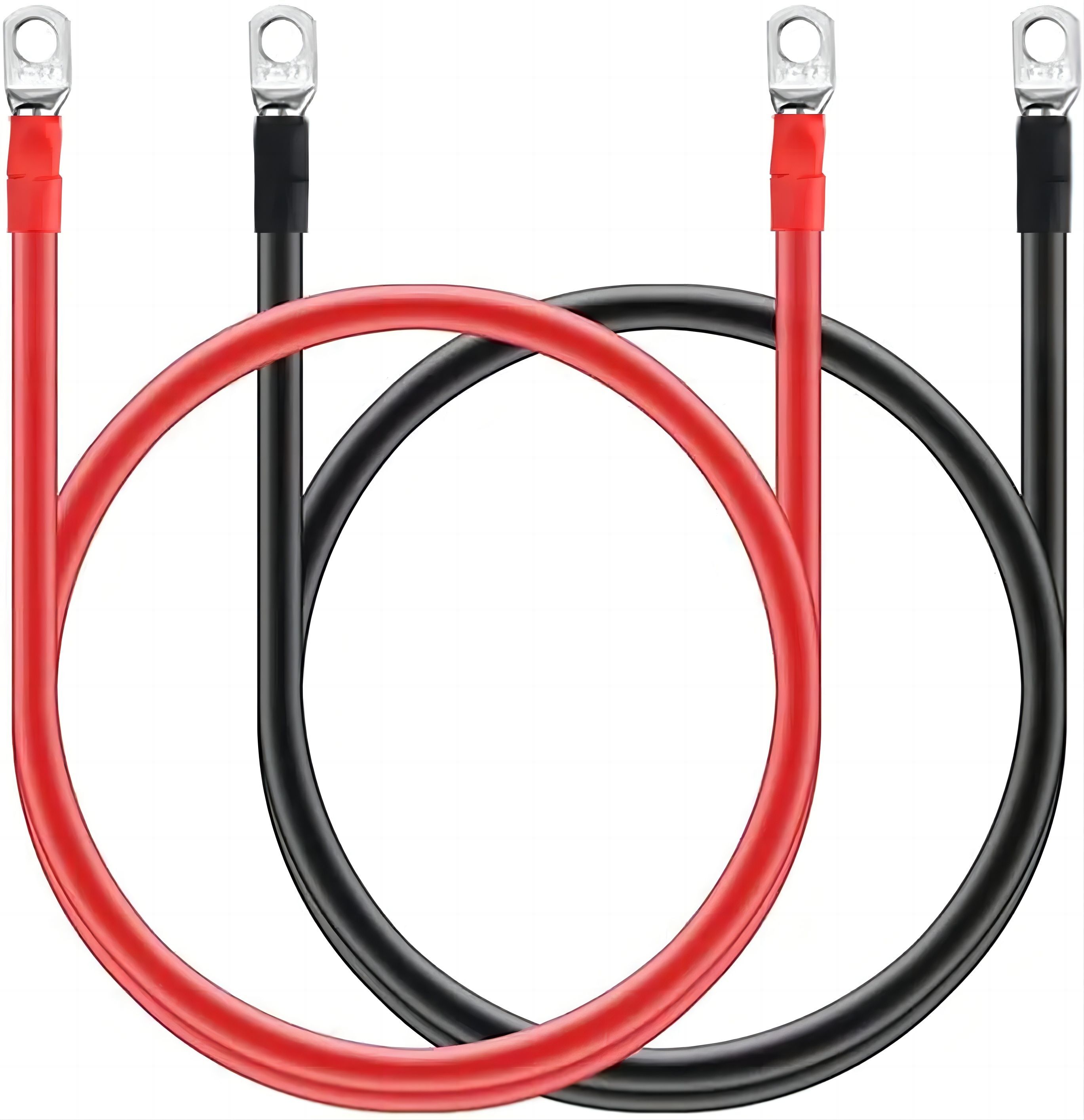 12v Gauge Copper Power Battery Cables With M8 Ring Clamps, Power ...