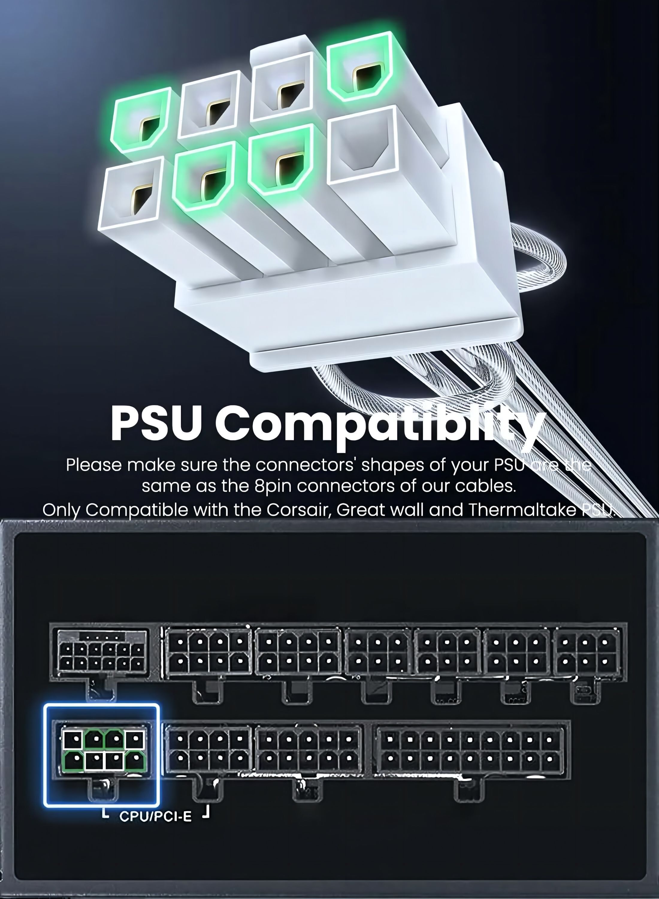 Pcie 5.0 Gpu Power Cable 70cm Silver-plated Copper Core| 16pin(12+4 ...