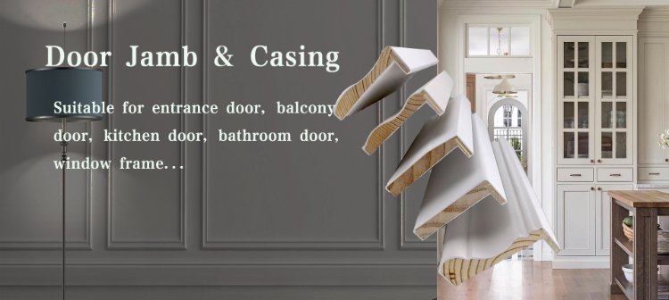 Customized Interior Door Frame Moulding Wooden White Primed Door Jambs ...