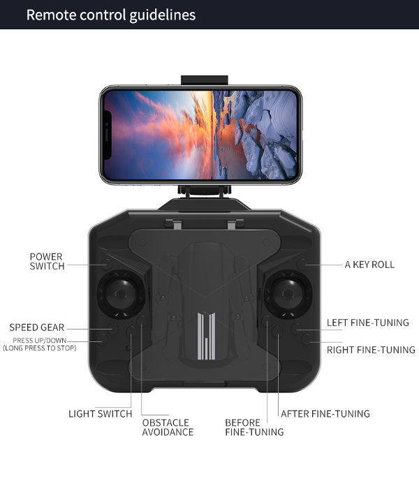 Storage Remote Control Mini Aerial Camera Uav 4k Hd Dual Camera 360 ...