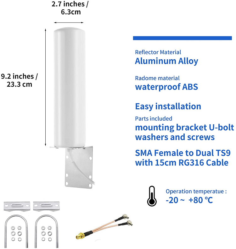 Buy Standard Quality China Wholesale Outdoor Cylinder Antenna 698-3800 ...