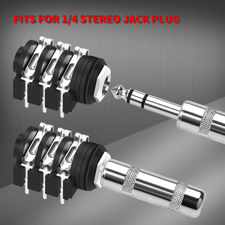 Pcb Panel Mount 1/4" 6.35mm Female Stereo Jack Socket Audio Jack ...