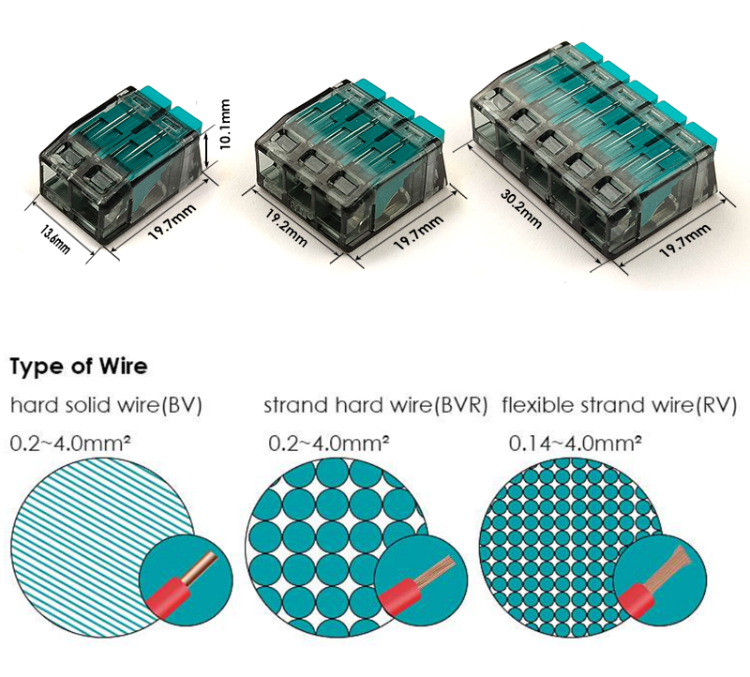 Lever Type Lighting Quick Connector Wire Quick Lock Connector Terminal ...