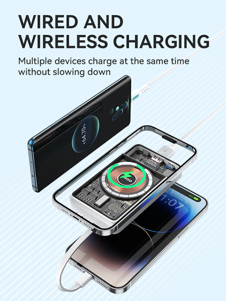 Buy China Wholesale Bwoo Portable Charging Magnetic Wireless Power Bank ...