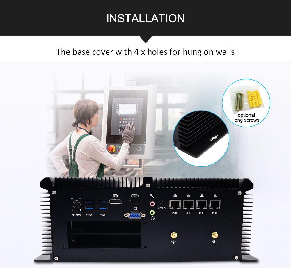 Wholesale Core I7-7920hq Poe Industrial Mini Pc Six Com Ports Four Lan ...