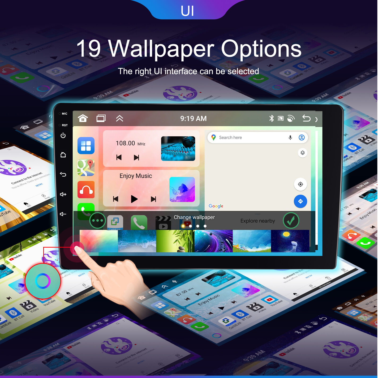 Buy Wholesale China Podofo Android 13 4+64g 10.1'' 8 Core Double Din Car Stereo Wireless Carplay ...