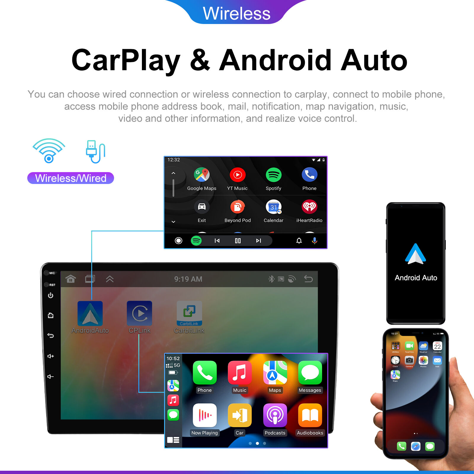 Buy Wholesale China Podofo 9'' 2+64/4+64gb Car Stereo Android 13 ...