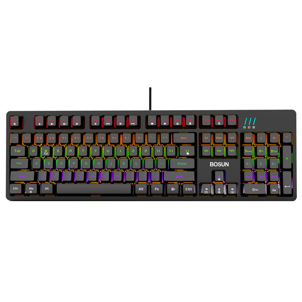 Factory Sale Usb Wired Mechanical Keyboard Rainbow Backlit Gaming ...