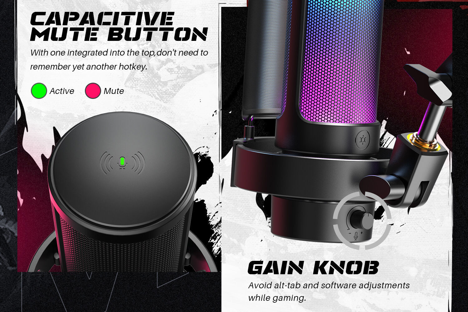 Fifine Ampligame A8 Wired Microphone Gaming Mic Usb Condenser ...