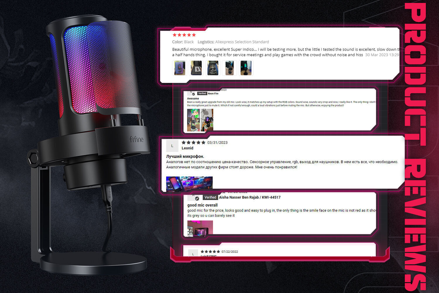 Fifine Ampligame A8 Wired Microphone Gaming Mic Usb Condenser ...