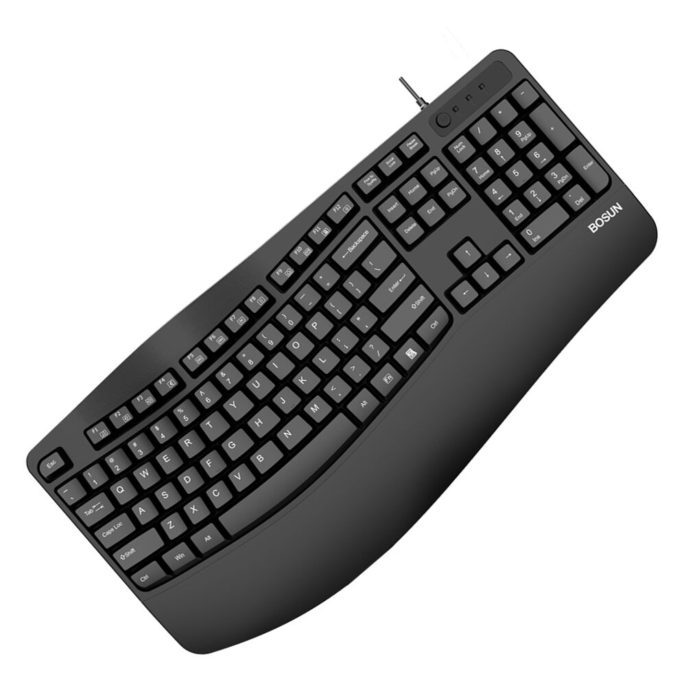 Black Color Ergonomically Keyboard Cheap Price Wired Office Keyboard ...