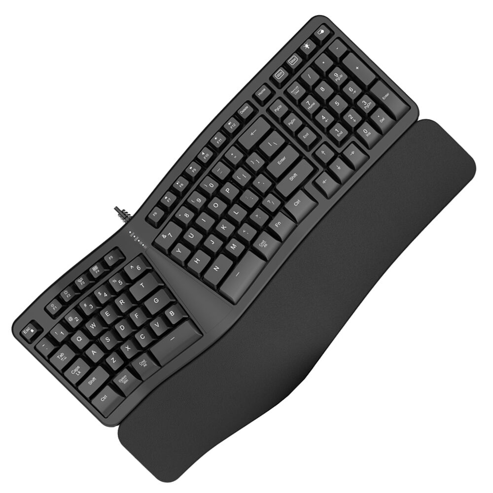 Led Light Ergo Keyboard,rest-split Keyboard Ergonomic Design Wired ...