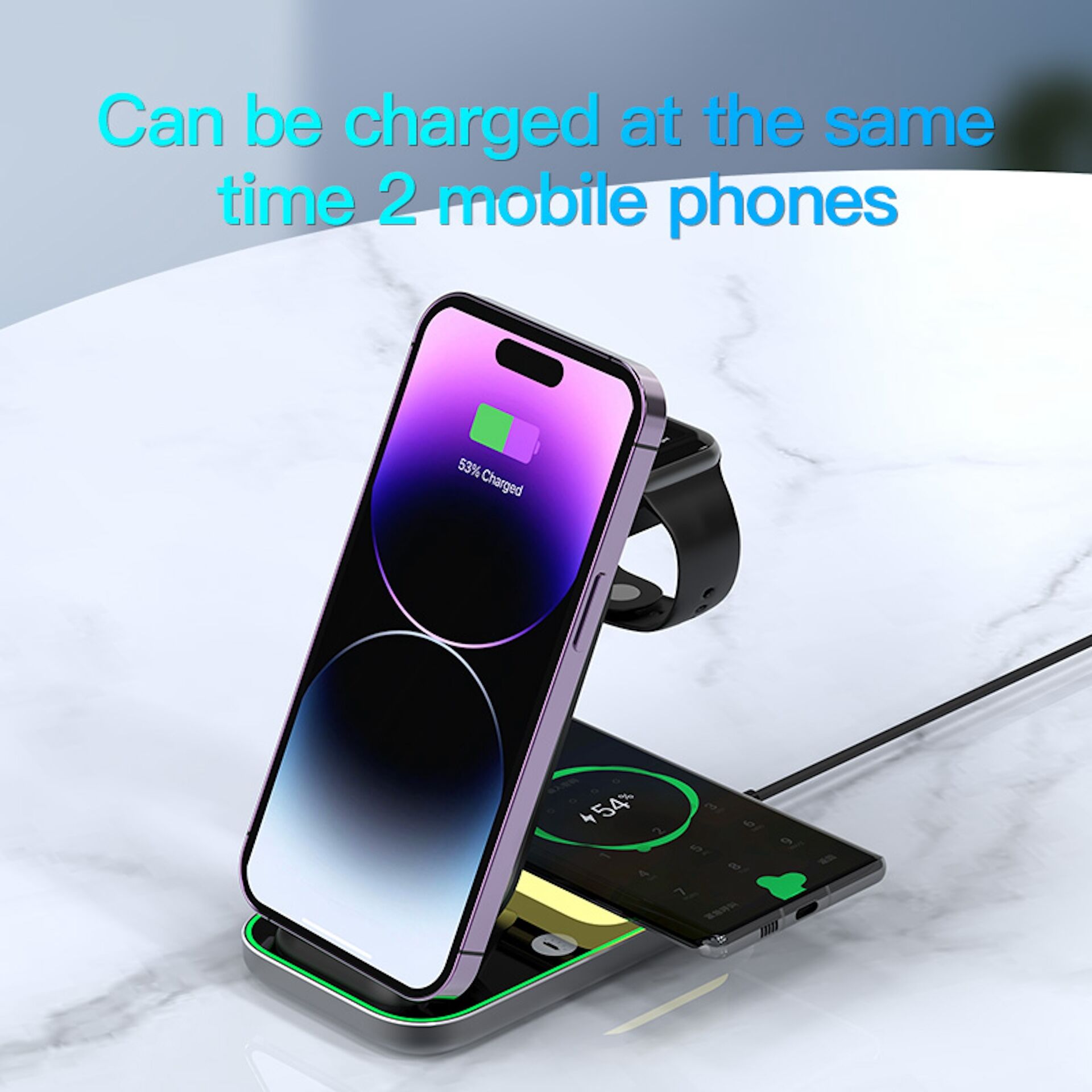 Original Manufacture 3-in-1 Magnet Wireless Charging Dock Kc Certified ...