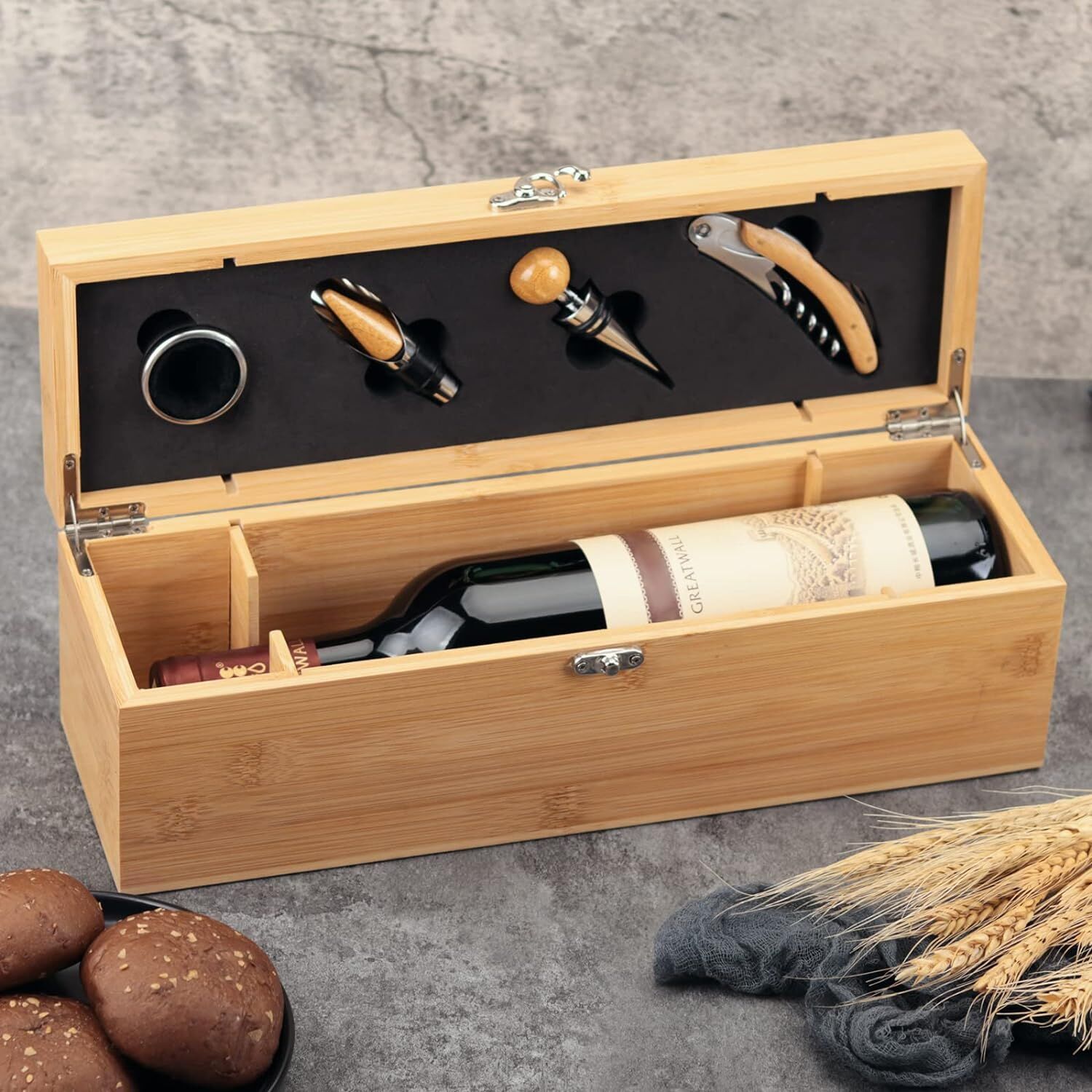 Buy Wholesale China Wine Wood Box Portable Two Bottle Wine Case For ...