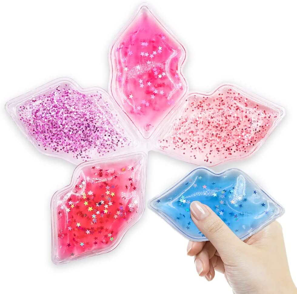 Hot Cold Lip Shaped Packs Beauty Care Cooling Pack Gel Ice Pack For Pain Relief, Lip Shape Ice ...