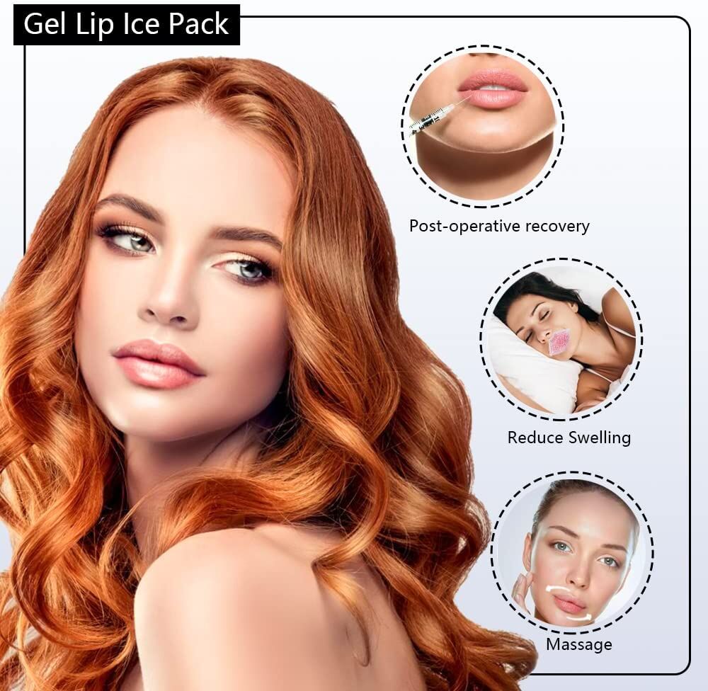 Hot Cold Lip Shaped Packs Beauty Care Cooling Pack Gel Ice Pack For Pain Relief, Lip Shape Ice ...
