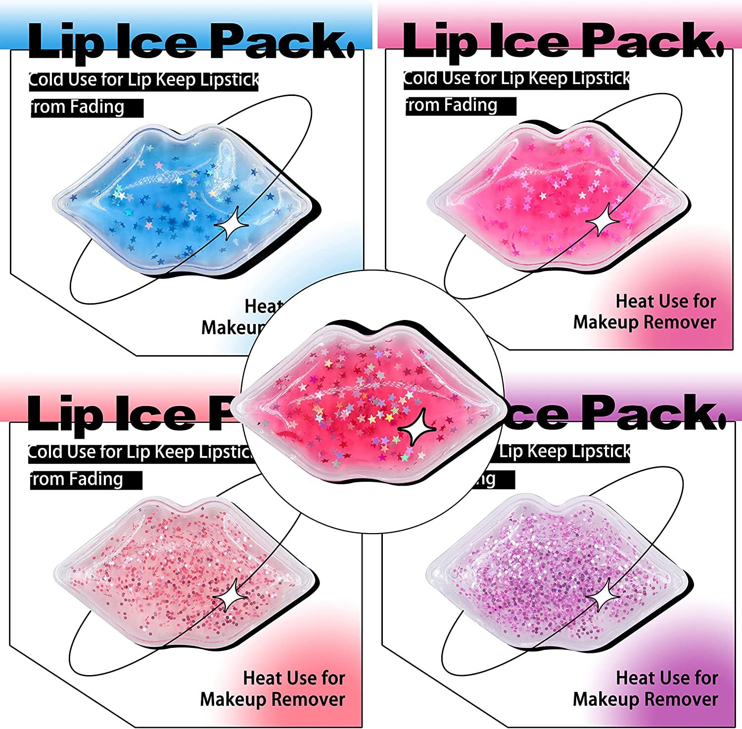 Hot Cold Lip Shaped Packs Beauty Care Cooling Pack Gel Ice Pack For ...