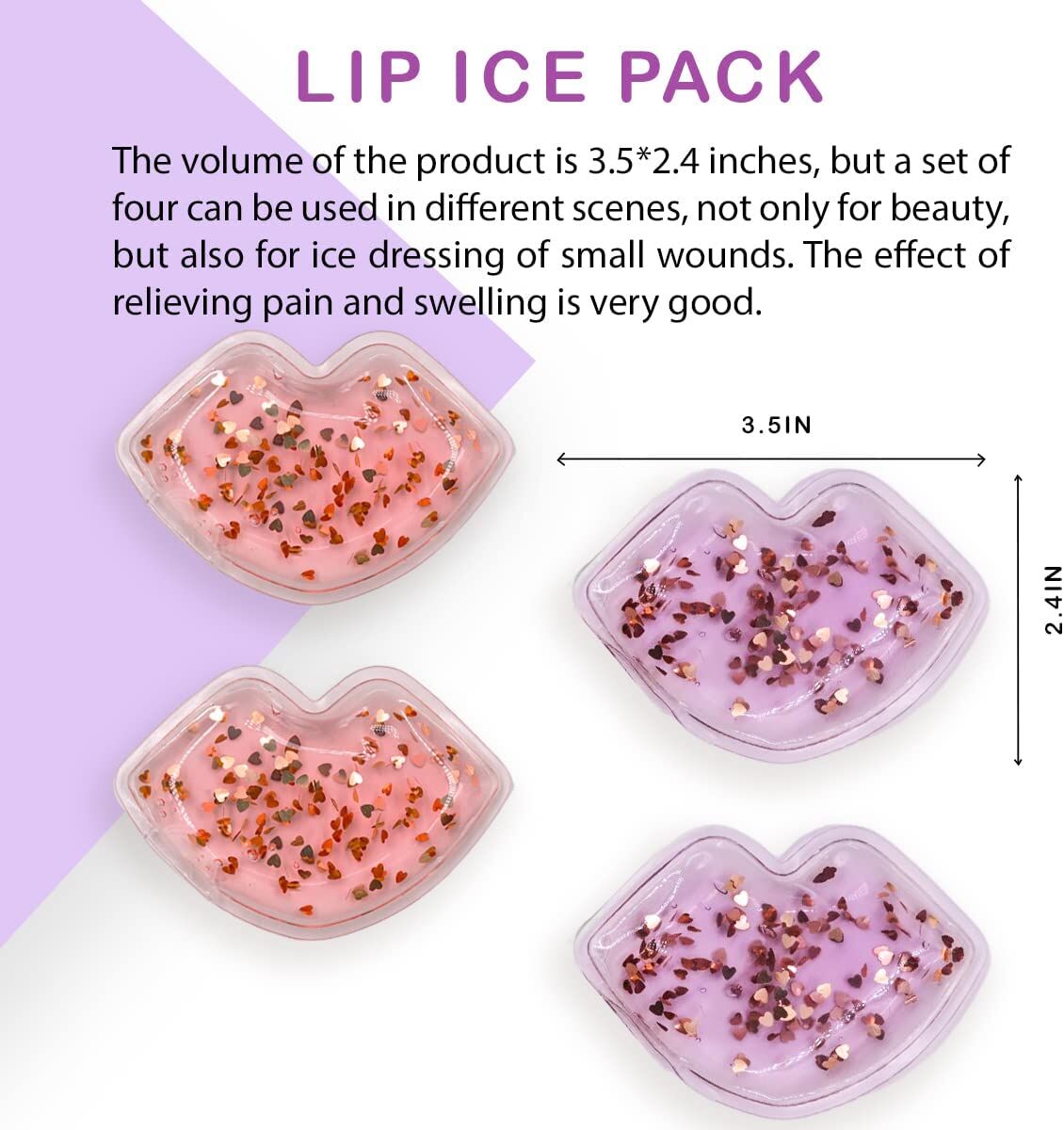 Hot Cold Lip Shaped Packs Beauty Care Cooling Pack Gel Ice Pack For ...