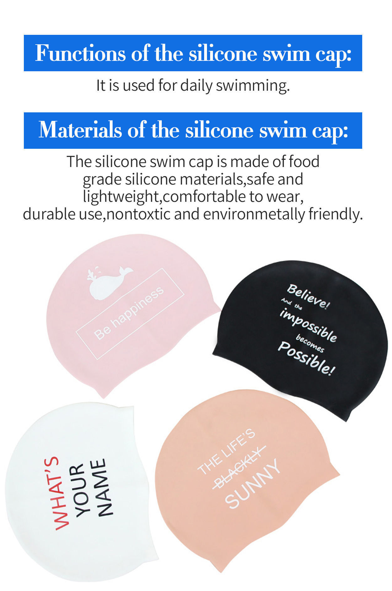 Buy Wholesale China Oem Cheap Custom Sports Hat Cartoon Swimcap ...