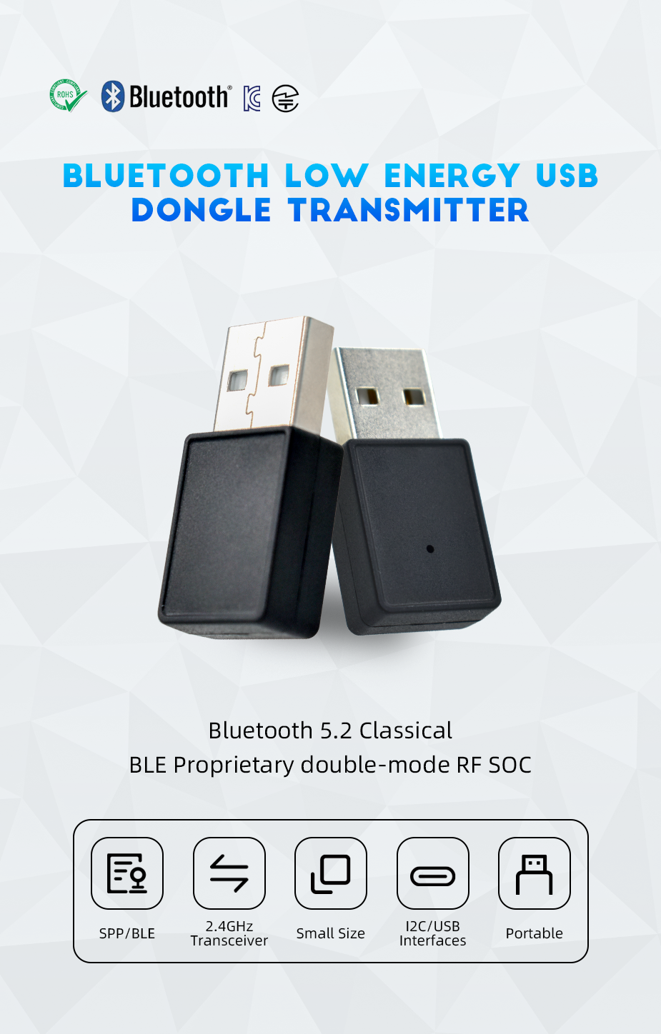 Feasycom Long Rang Ble 5.2 Free Sdk Mini Usb Portable Computer ...