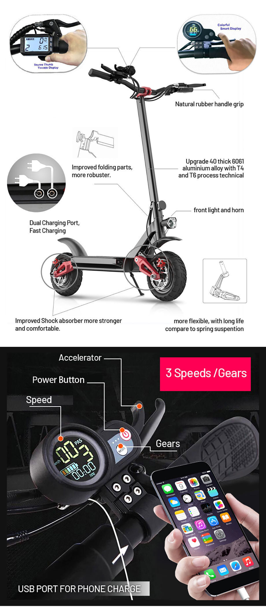 3600w 21ah 60v Electric Scooter With Anti Theft Function - Buy China ...