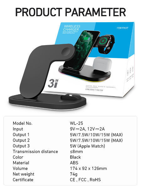Buy China Wholesale Bwoo 3 In 1 15w 10w Fast Charge Wireless Charger ...