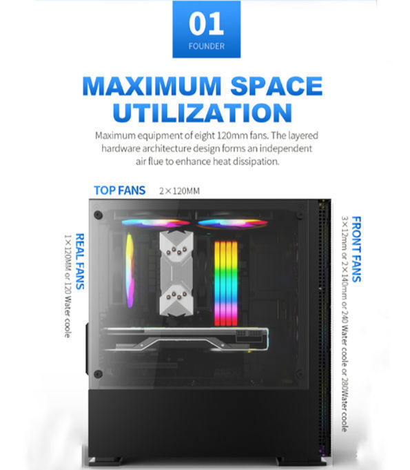 Soeyi Computer Case & Tower Computadoras Game Cases Pc Gamer Cpu ...